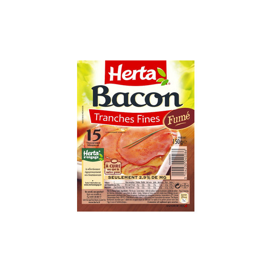 HERTA Bacon fumé - 150g
