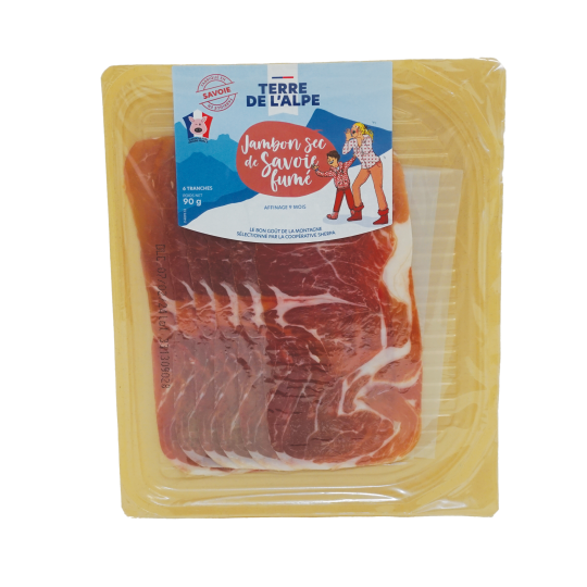 TERRE DE L'ALPE Jambon Sec de Savoie Fumé 6 tranches - 90g